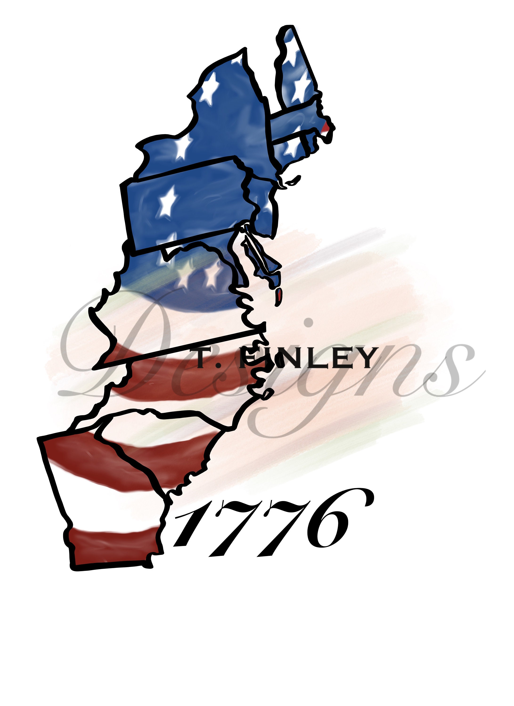 Thirteen Original Colonies PNG (commercial Use) - Etsy