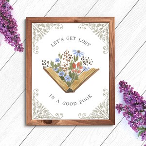 Let's Get Lost Book Print Novelist Decor Library Art | Etsy