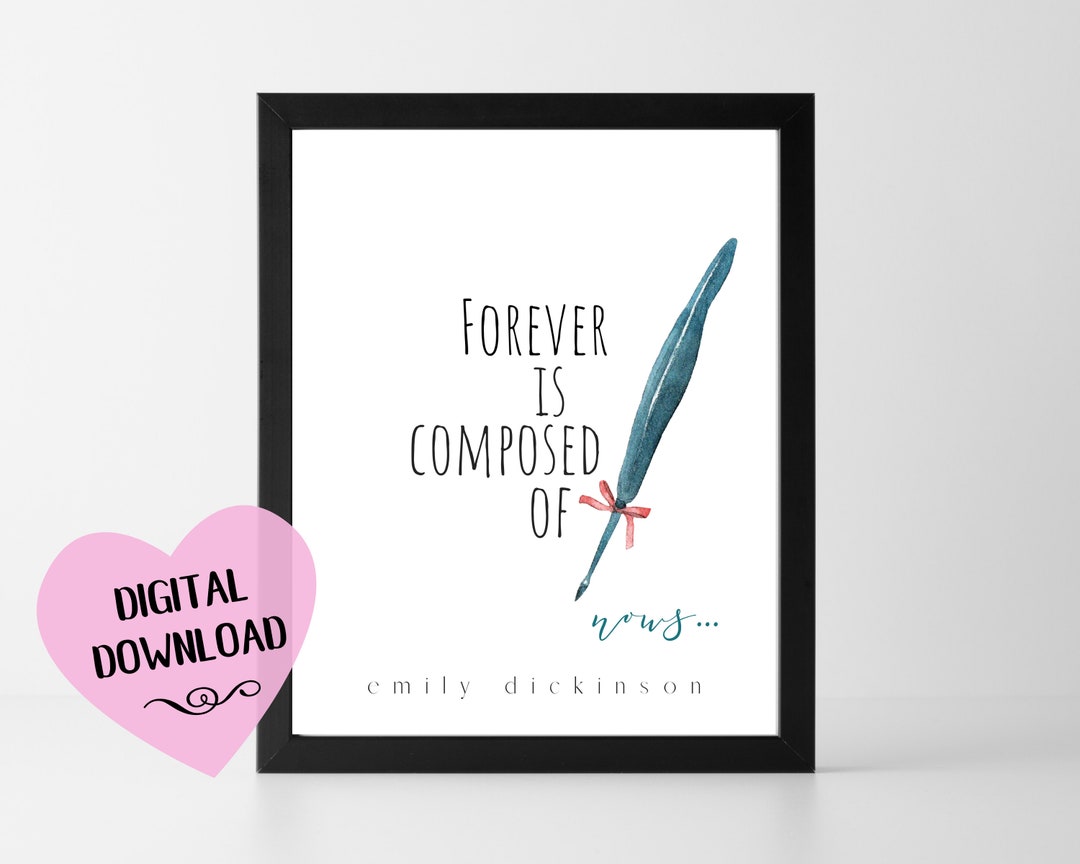 Forever Emily Dickinson Quote Inspirational Art Print - Etsy