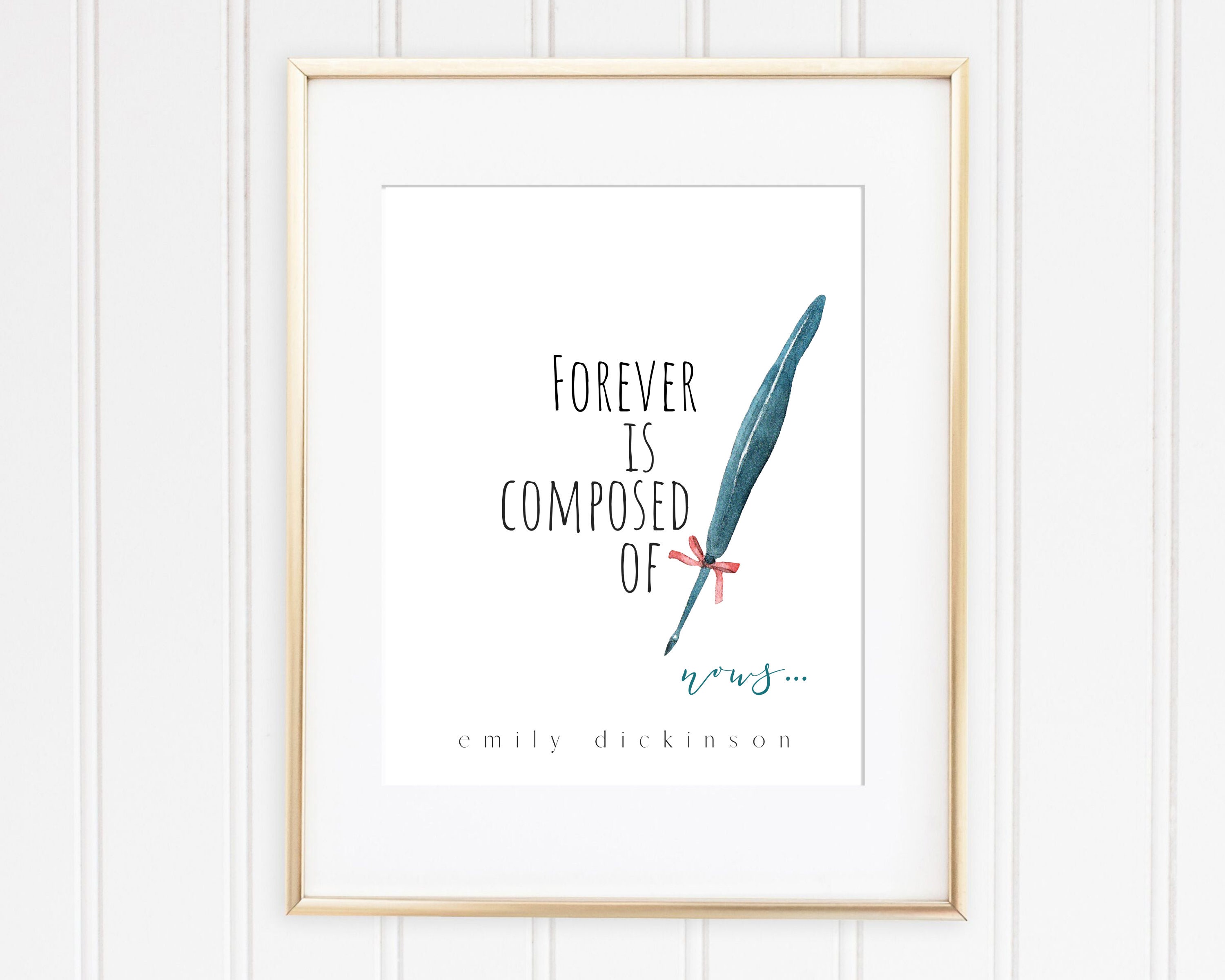 Forever Emily Dickinson Quote Inspirational Art Print - Etsy