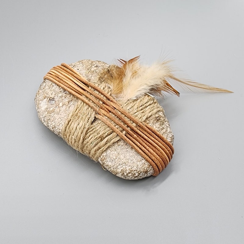 Leather Wrapped Rock - Etsy