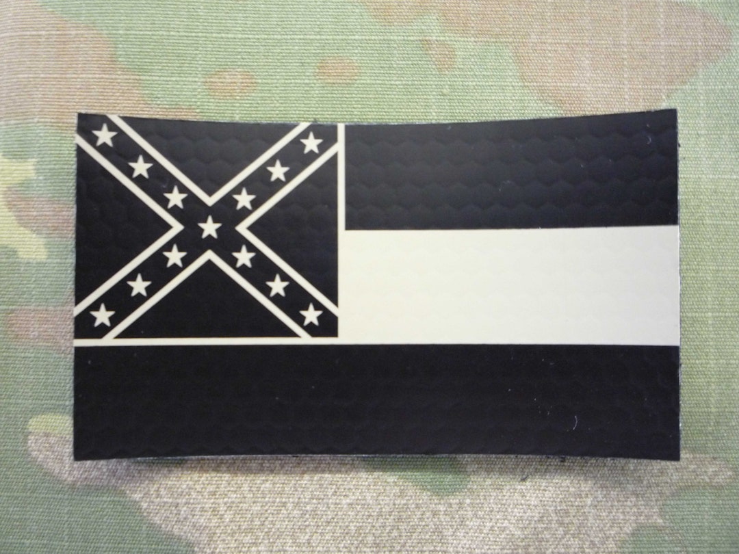Old Mississippi State Flag Tan on IR Magic Black Solasx Patch 3.5x2 ...