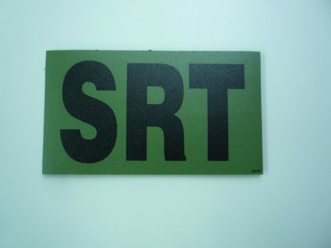 SRT Black on OD Green PCX Patch Pair 3.5 X 2 With - Etsy