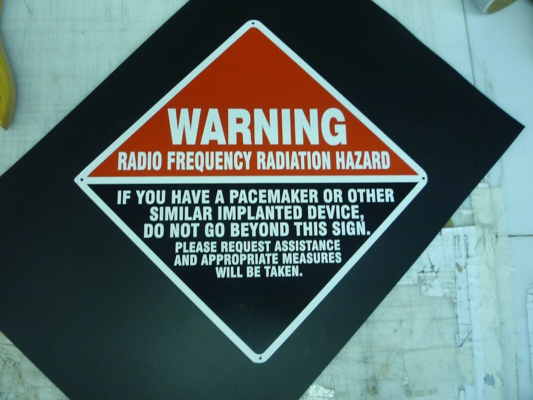 Radio Frequency Hazard Pacemaker Warning Sign Aluminum FC7 - Etsy UK