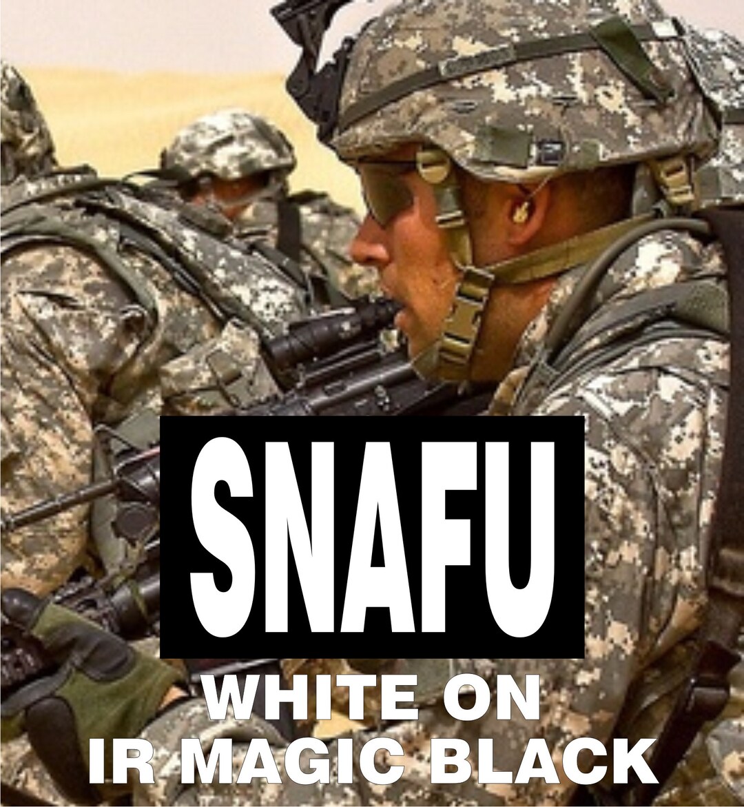 SNAFU White on IR Magic Black Solasx Patch 3.5x2 - Etsy