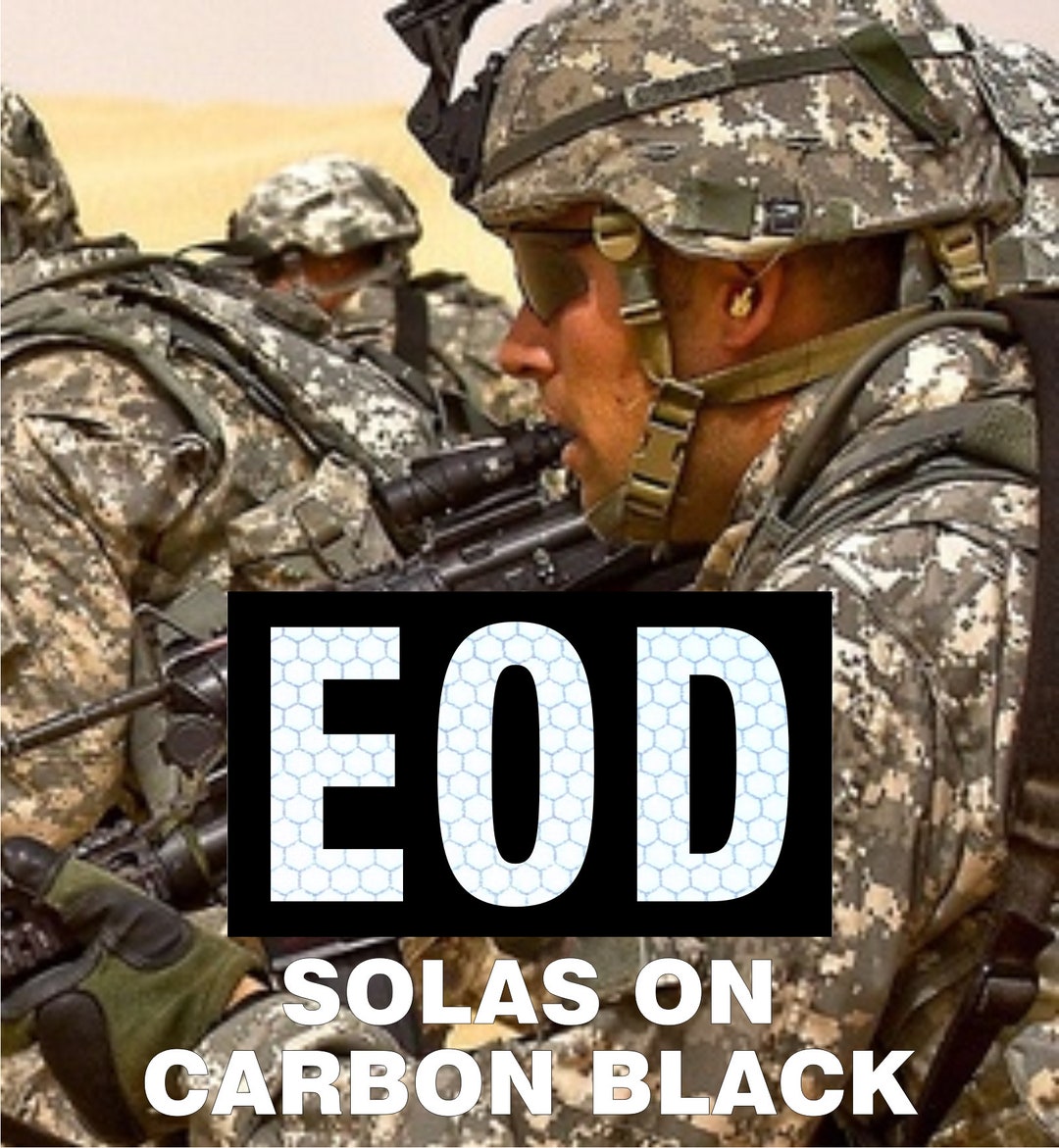 EOD Patch Reflective Solas3™ on Carbon Black Background - Etsy