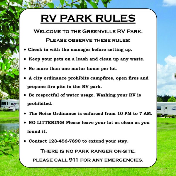 Rv Outdoor Sign - Etsy