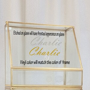 Personalized Gift for Her Customized Elegant Tempered Glass Jewelry Box ...