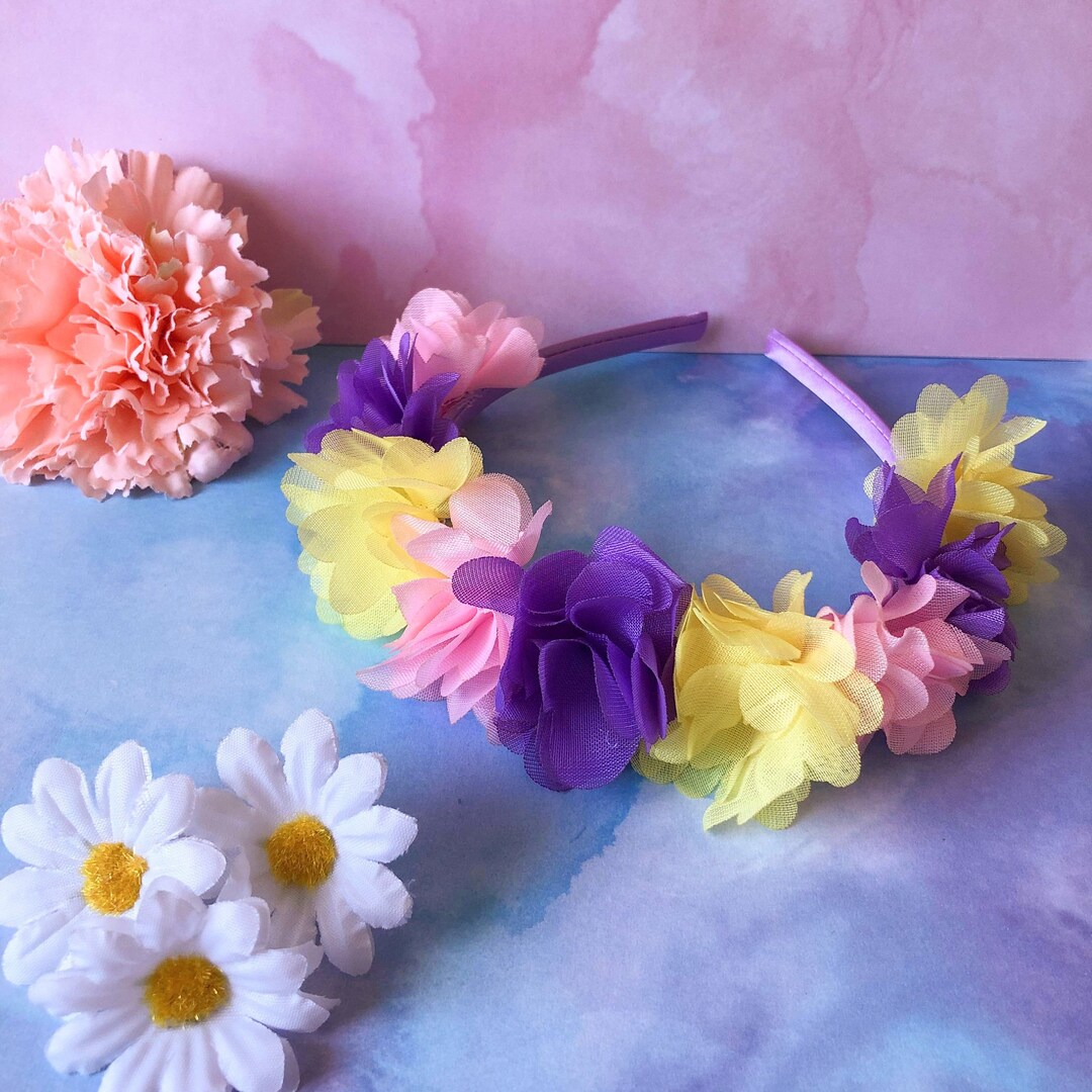 Rapunzel Flower Crown Tangled Disney Princess Floral Headband - Etsy