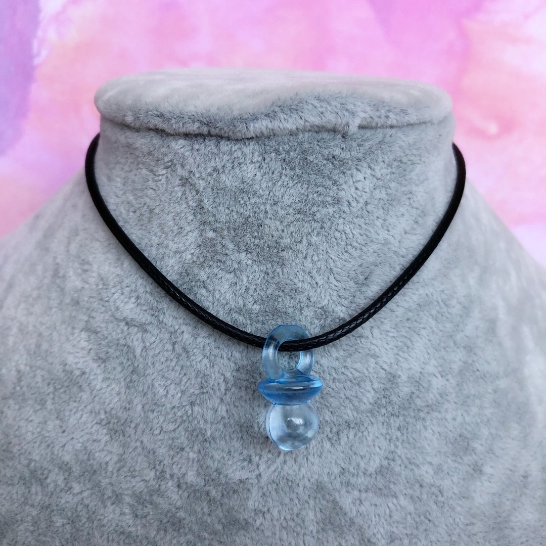 Retro 90s Rave EDM Mini Dummy Necklace EDC Black Cord Pendant - Etsy