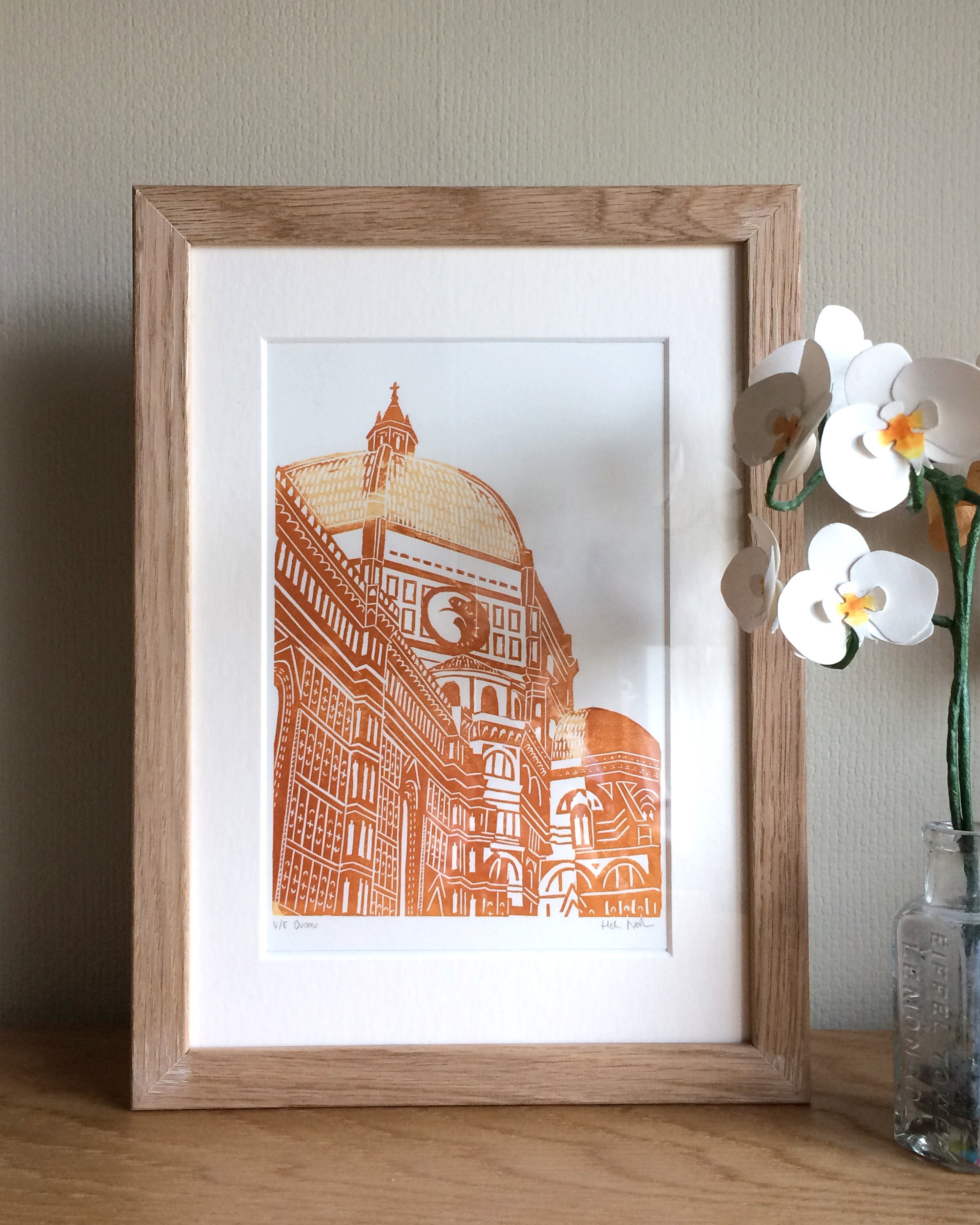 Florence Duomo Linocut Print - Etsy