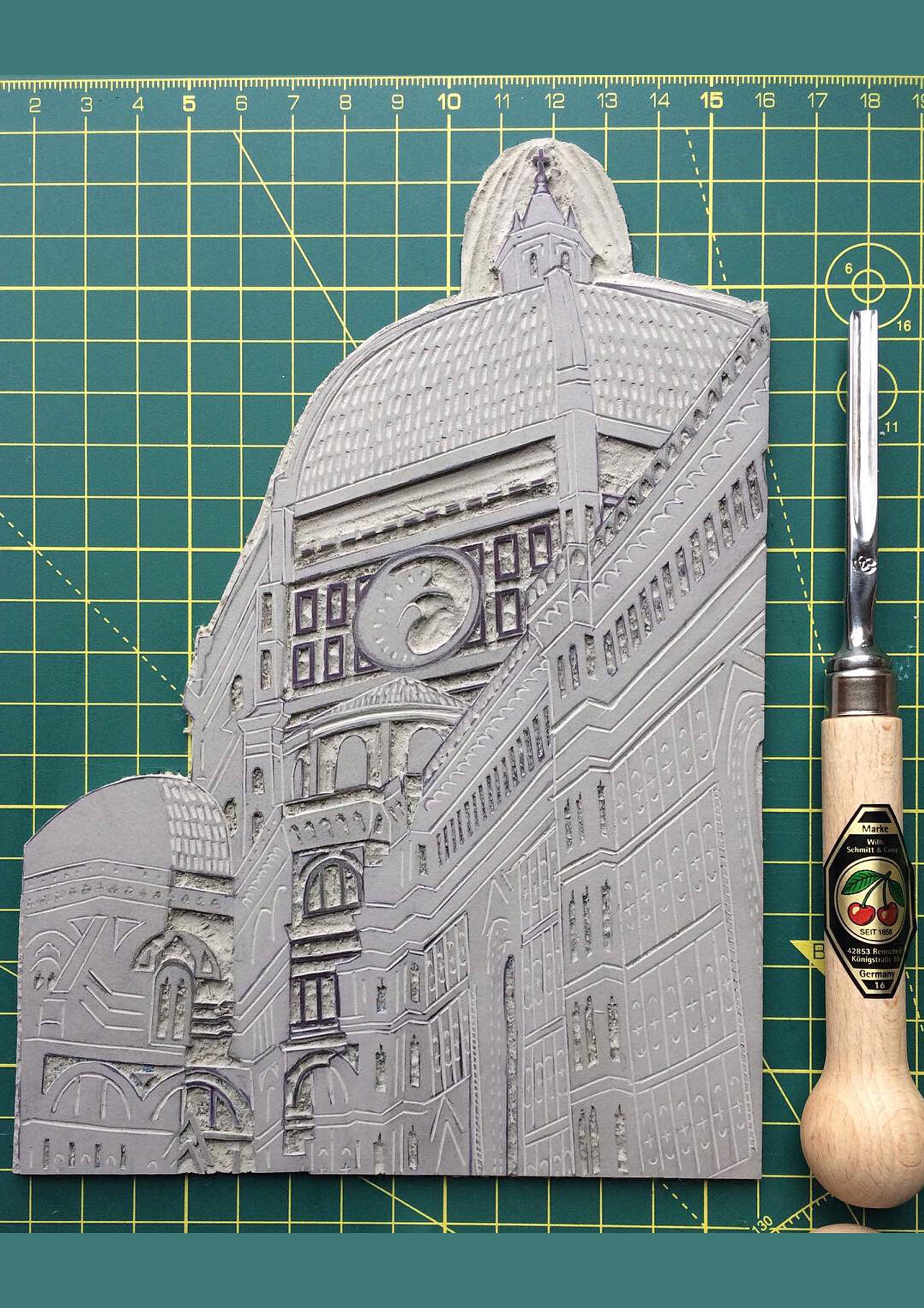 Florence Duomo Linocut Print - Etsy