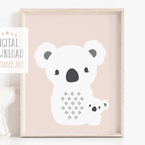 Cute Koala Printable Australian Nursery Decor Printable Wall - Etsy
