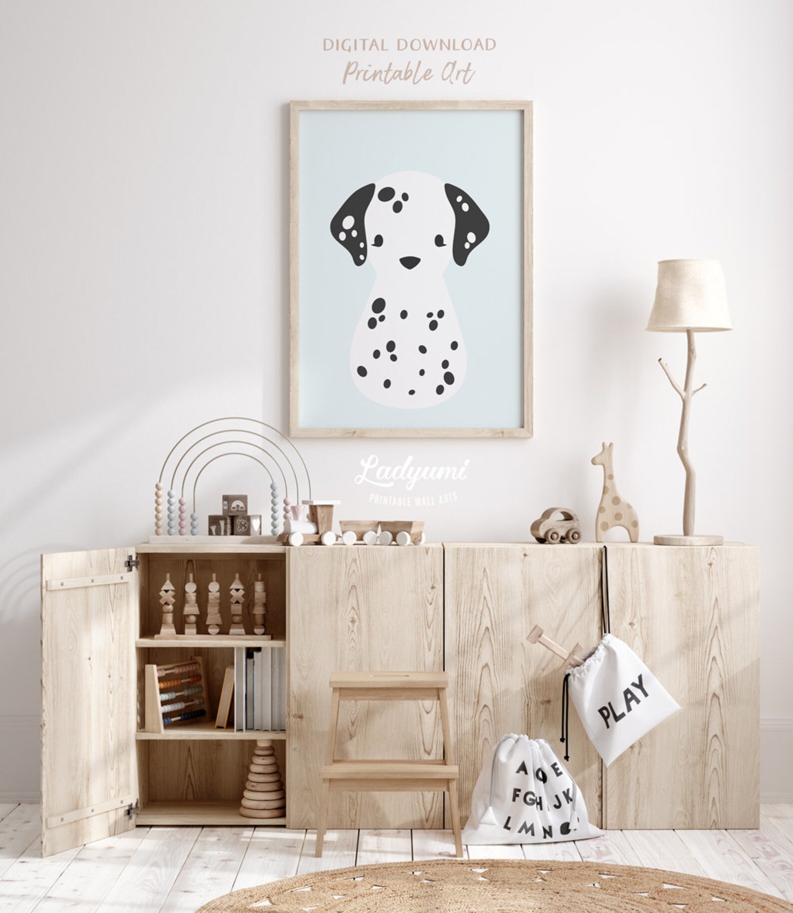 Dalmatian Print Dog Themed Nursery Printable Digital | Etsy