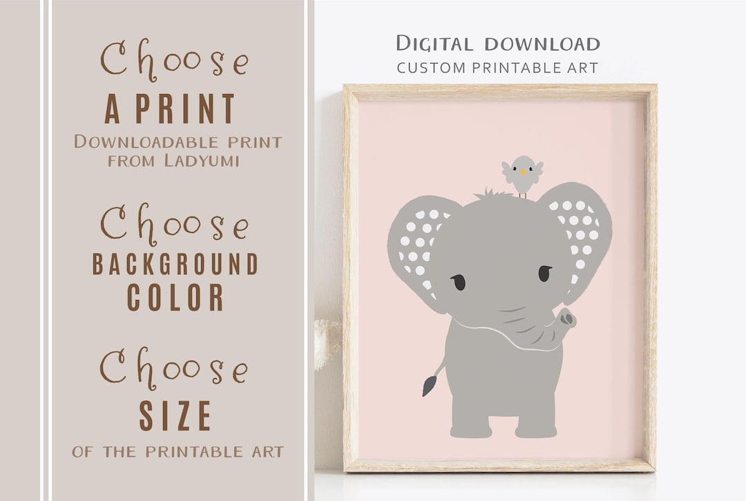 One Printable Wall Art With Color Change - Digital File - Etsy