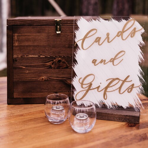 Wedding Gift Table Sign Cards and Gifts Sign Acrylic Gift - Etsy