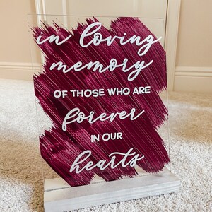 In Loving Memory Sign in Loving Memory of Those Who Are Forever in Our ...