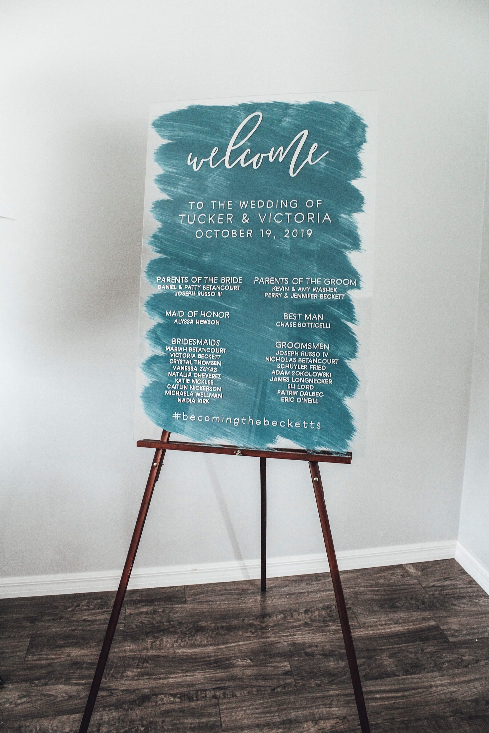 Wedding Program Acrylic Wedding Sign Wedding Welcome Sign | Etsy