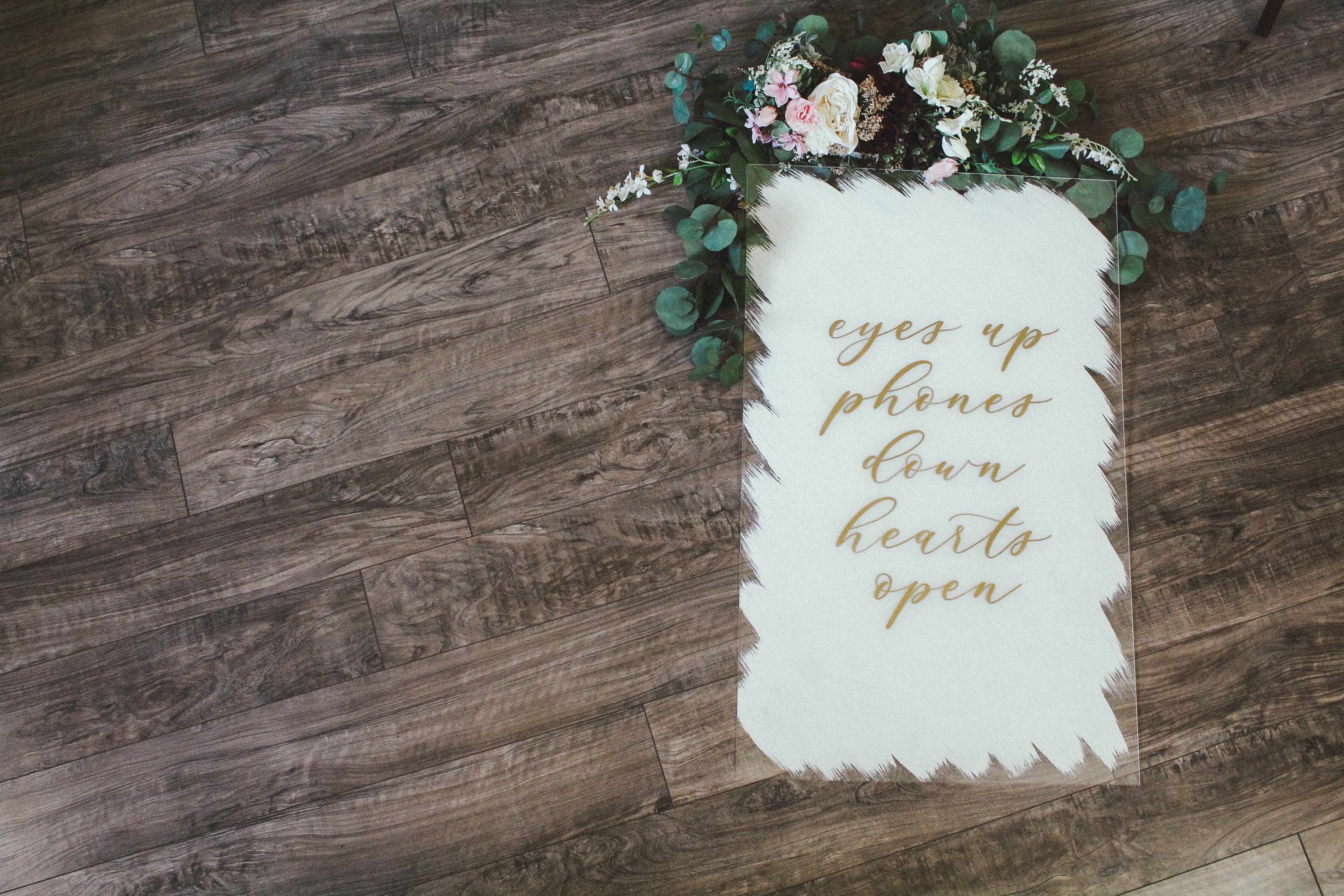 Eyes Up Phones Down Hearts Open / No Cell Phones Sign / | Etsy