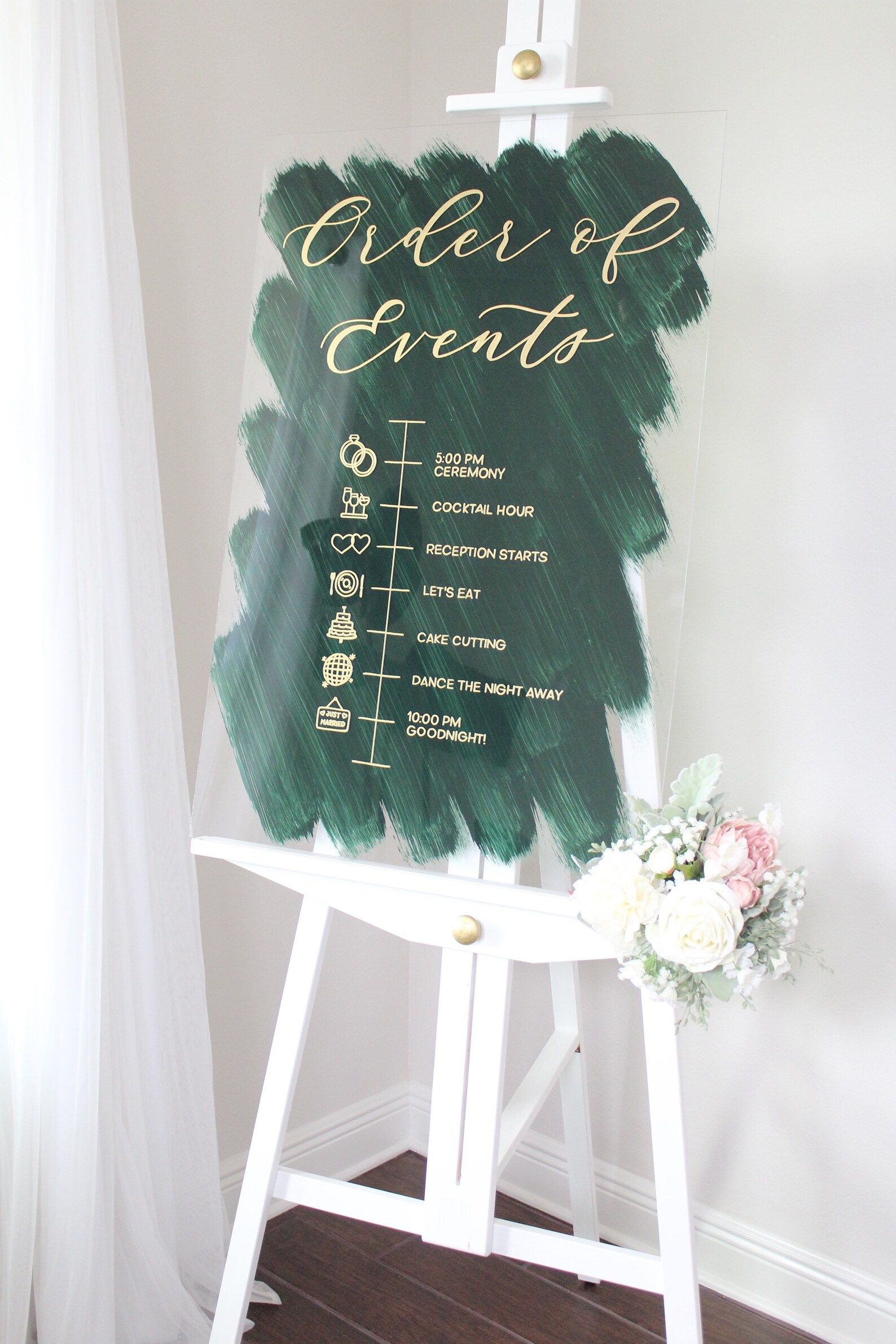 Order of Events Sign Wedding Program Sign Wedding Day | Etsy