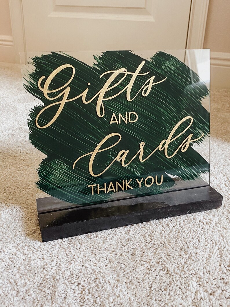 Wedding Gift Table Sign Cards and Gifts Sign Acrylic Gift - Etsy