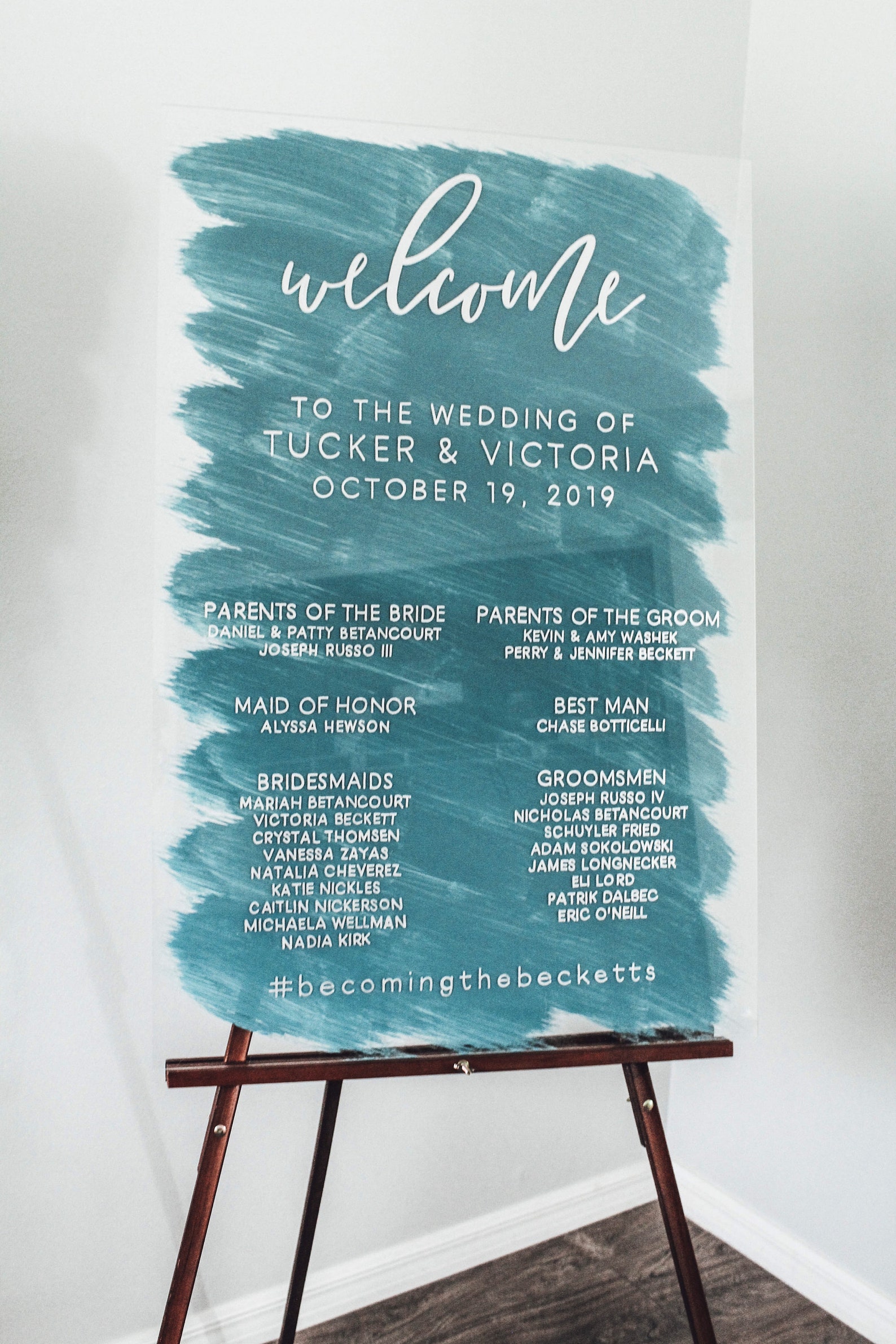 Wedding Program Acrylic Wedding Sign Wedding Welcome Sign - Etsy