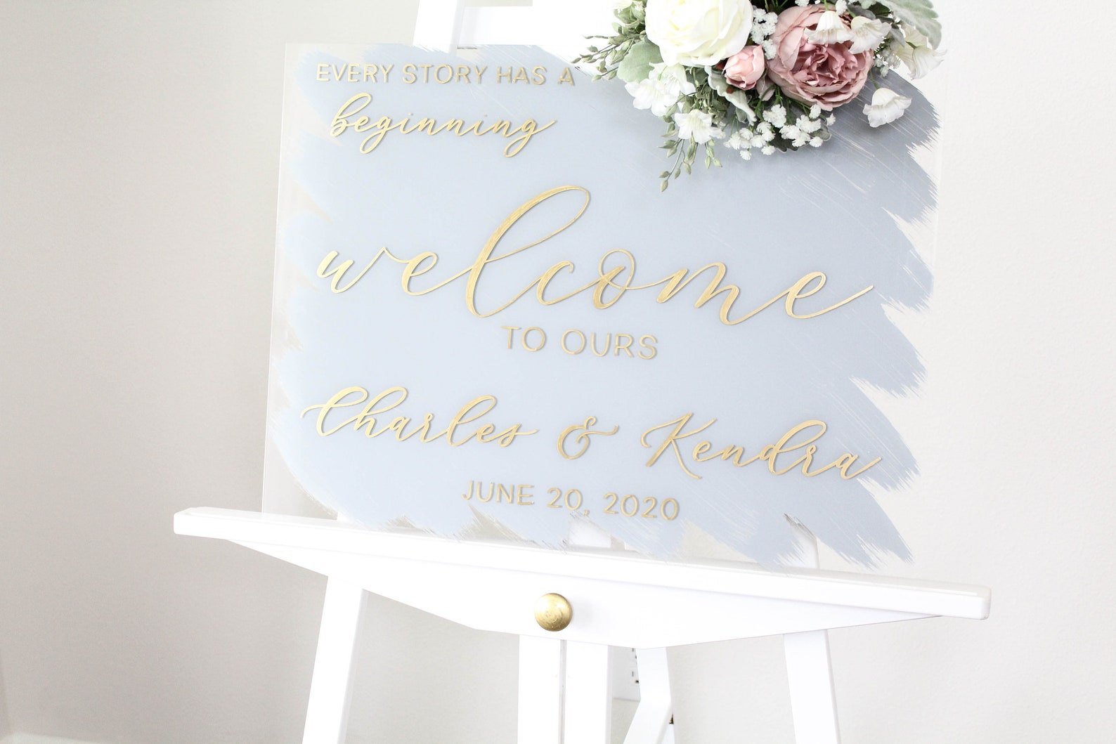 Wedding Welcome Sign Painted Wedding Signs Acrylic Welcome - Etsy