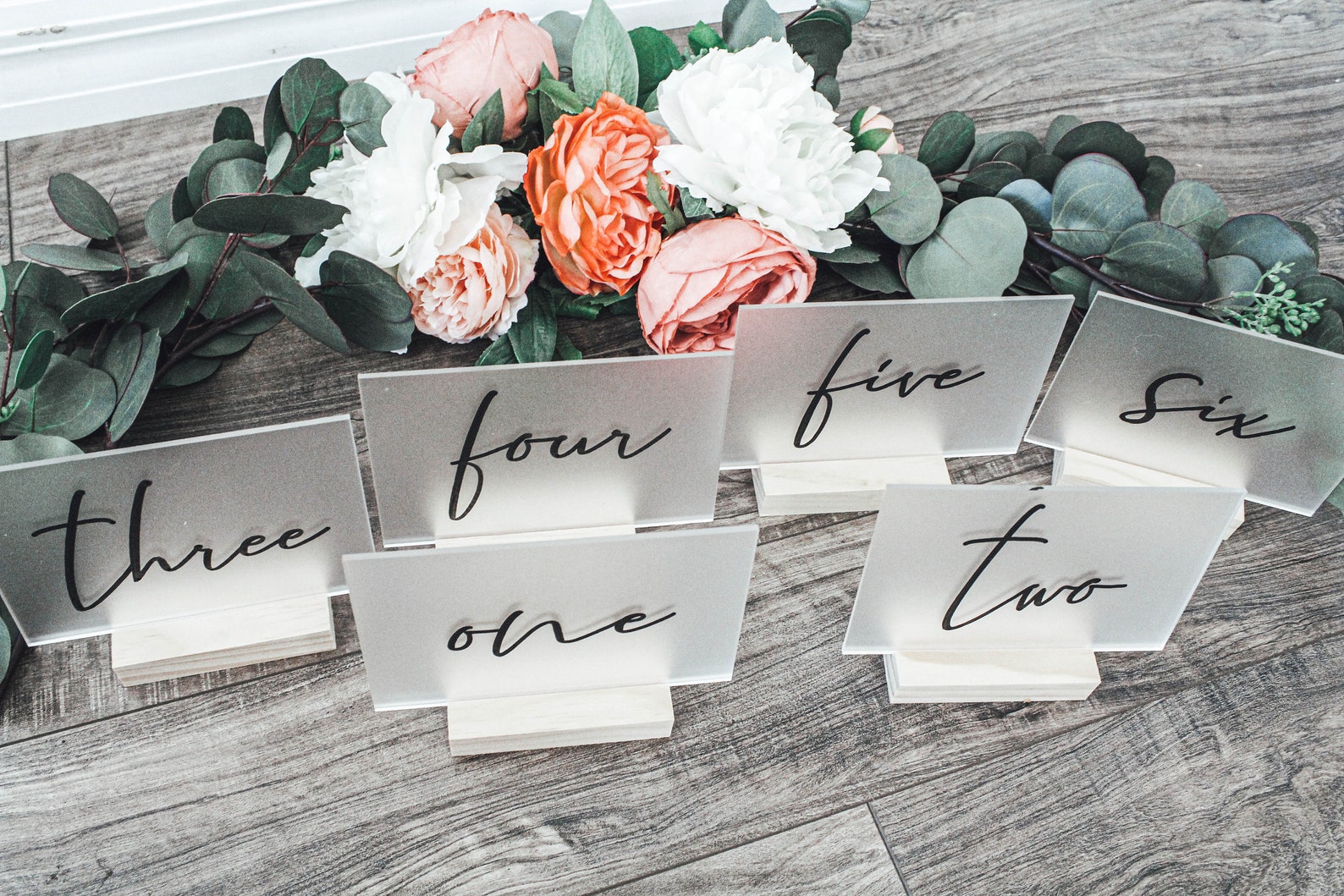 Frosted Acrylic Table Numbers Table Numbers Acrylic Table | Etsy