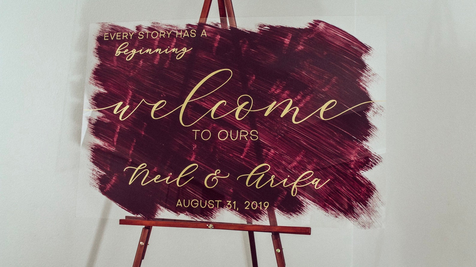 Wedding Welcome Sign Painted Wedding Signs Acrylic Welcome - Etsy