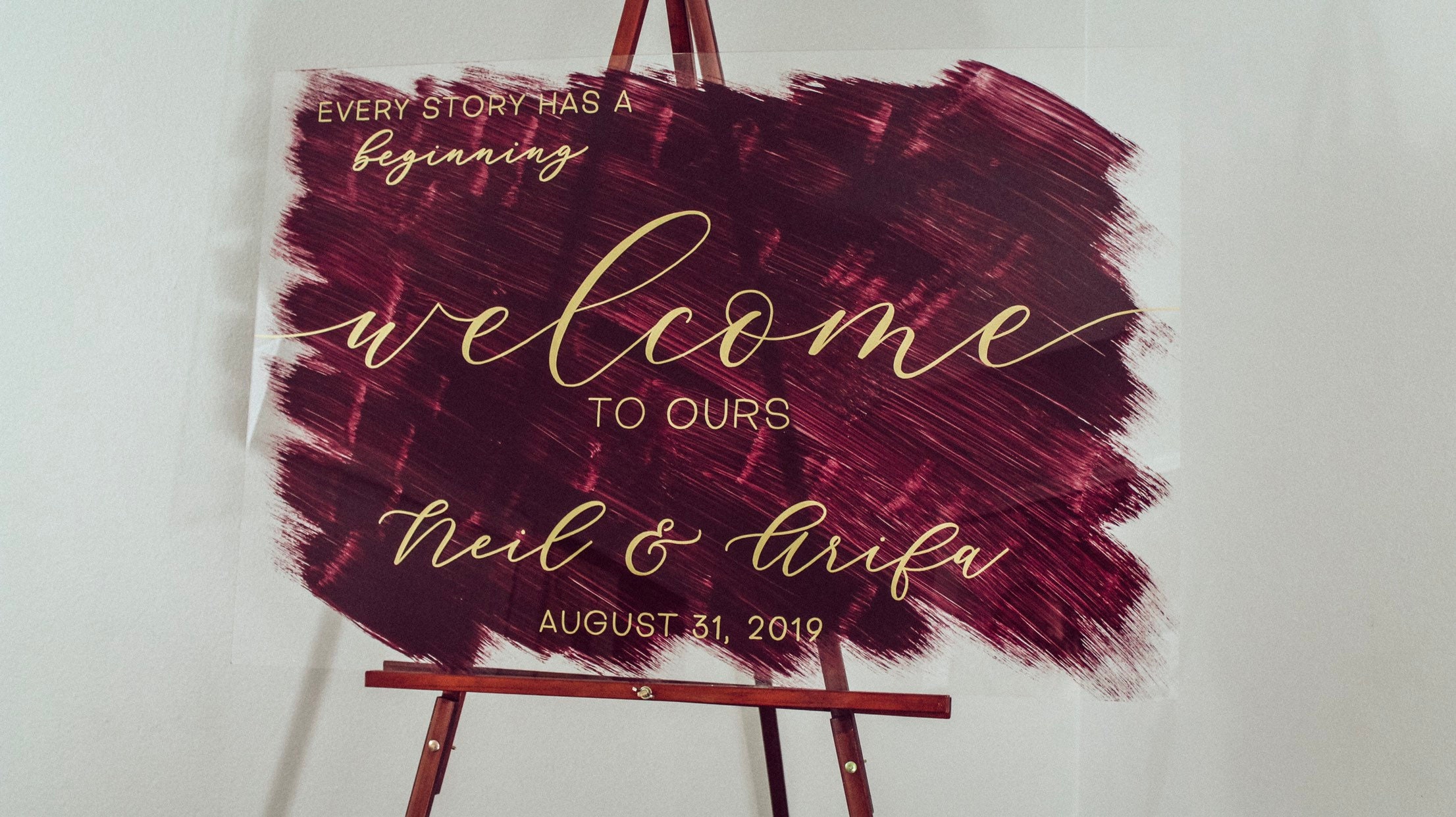 Wedding Welcome Sign Painted Wedding Signs Acrylic Welcome | Etsy