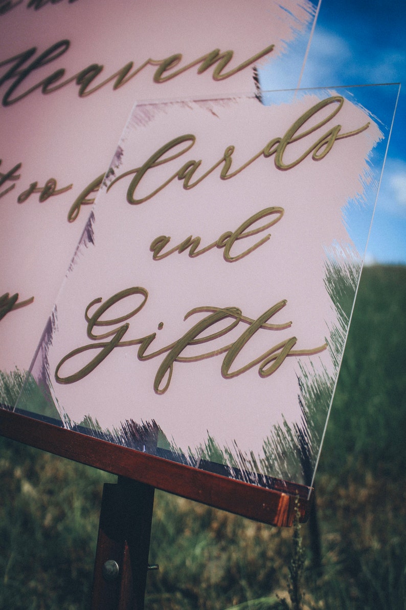 Cards & Gifts Sign Acrylic Gift Table Sign Wedding Gift | Etsy