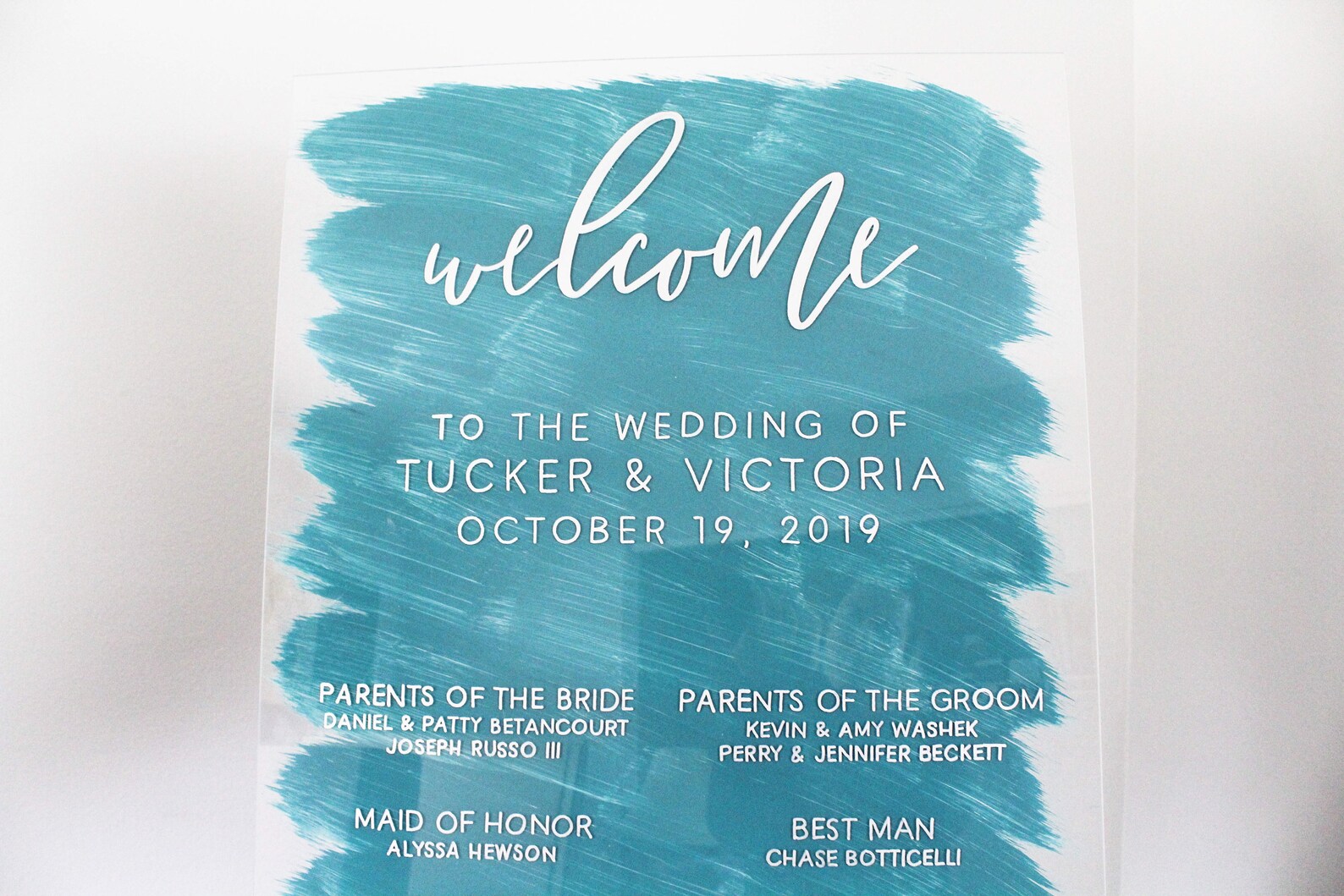 Wedding Program Acrylic Wedding Sign Wedding Welcome Sign - Etsy