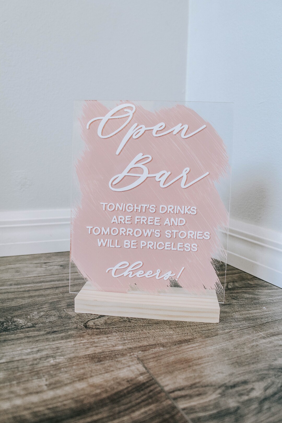 Open Bar Sign Wedding Bar Menu Wedding Open Bar Tonights Drinks Are ...