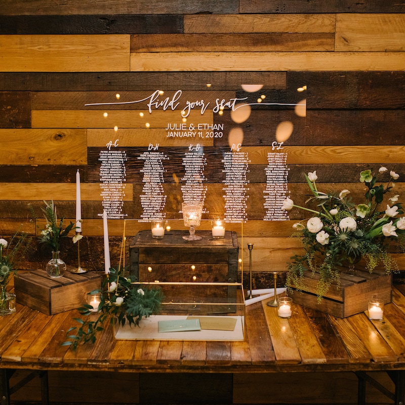 Acrylic Wedding Seating Chart - Etsy