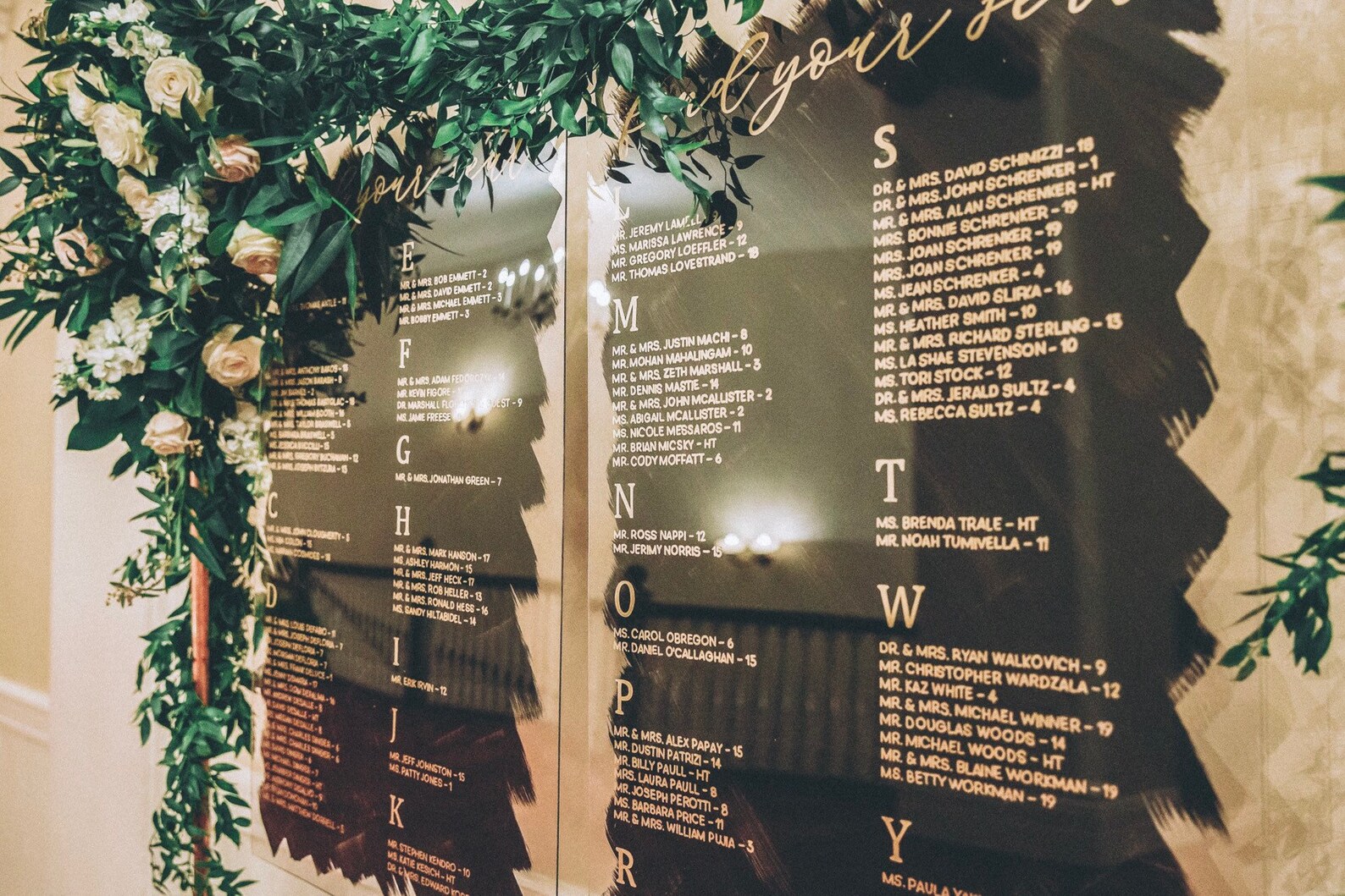 Black Seating Chart Seating Chart Wedding Acrylic Seating - Etsy