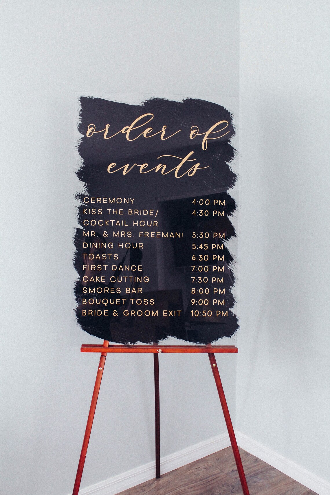 Order of Events Sign Wedding Program Sign Wedding Day | Etsy