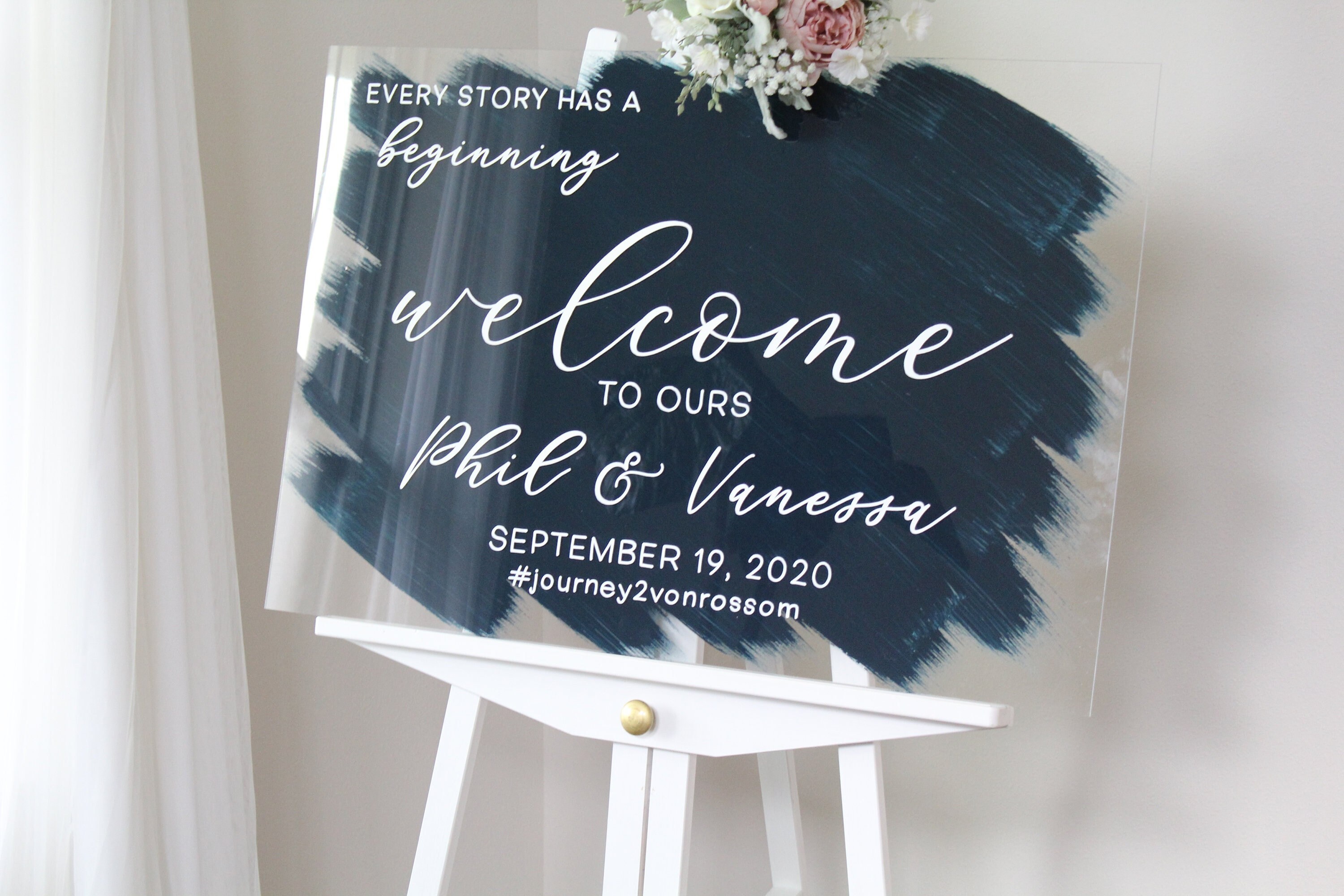 Wedding Welcome Sign Painted Wedding Signs Acrylic Welcome - Etsy