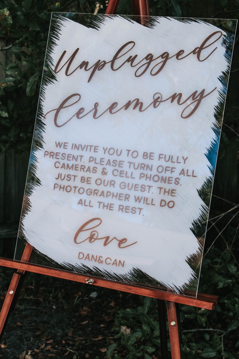 Unplugged Wedding Unplugged Wedding Sign Unplugged | Etsy