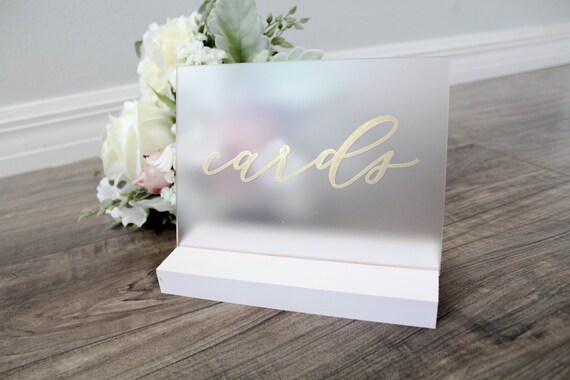 Wedding Cards Sign Wedding Gift Table Sign Acrylic Wedding - Etsy