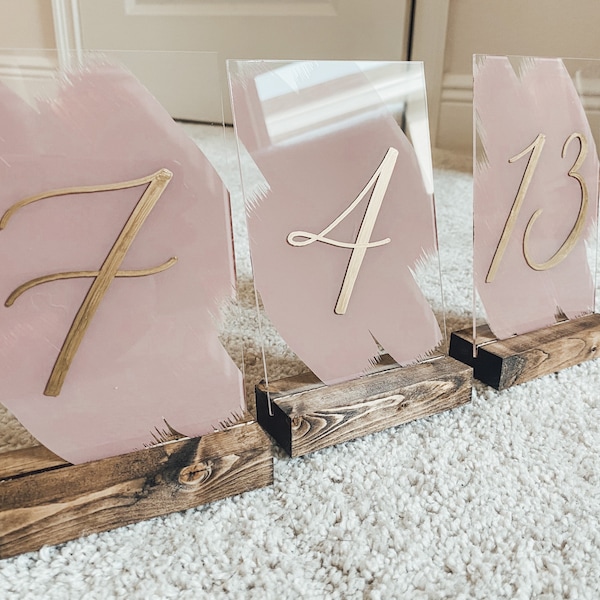 Rose Gold Acrylic Table Numbers - Etsy