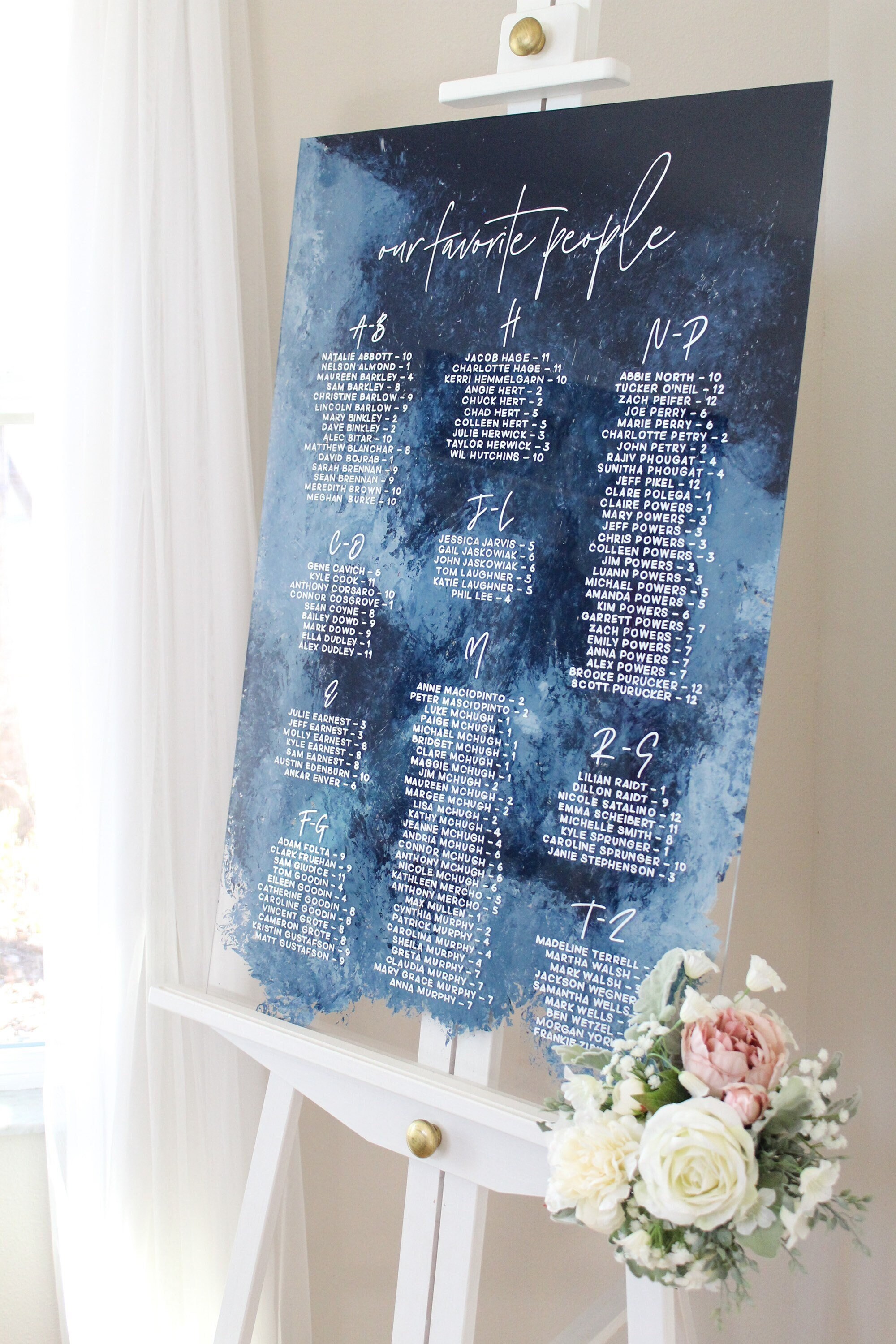 Acrylic Seating Chart Seating Chart Wedding Modern Acrylic | Etsy