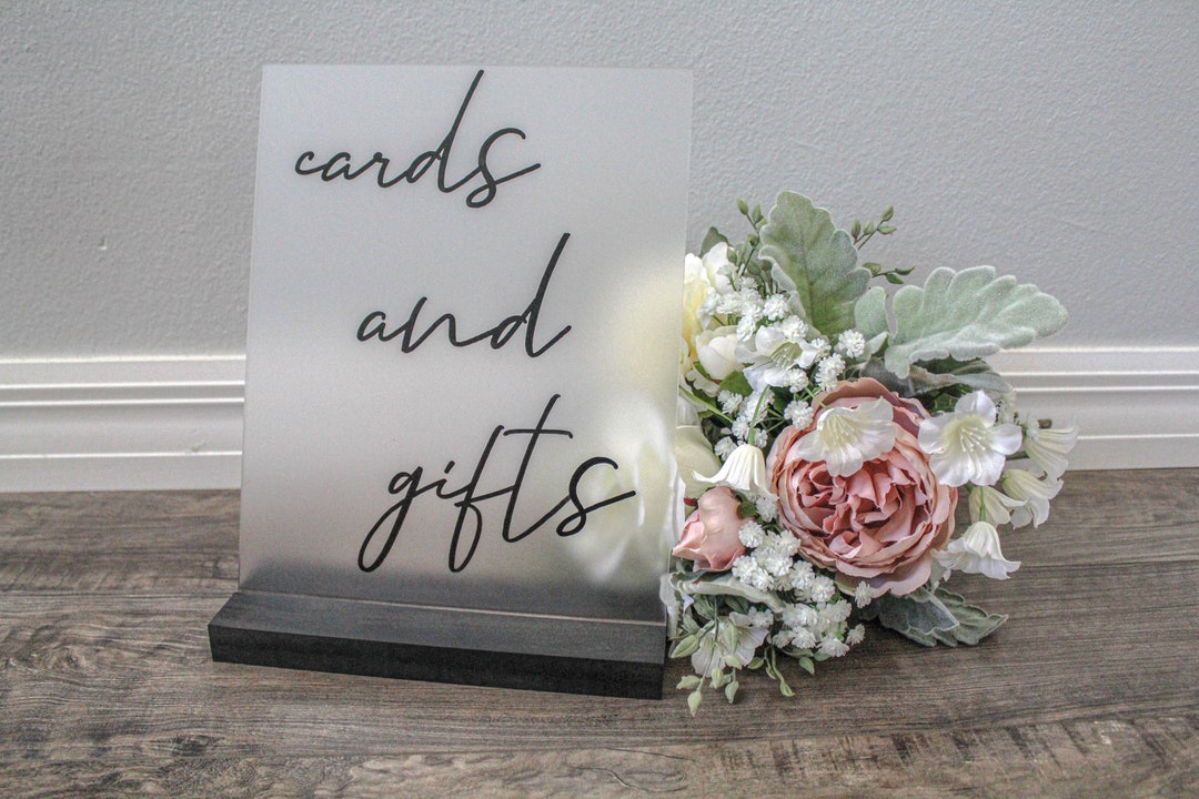 Wedding Cards Sign Wedding Gift Table Sign Acrylic Wedding - Etsy