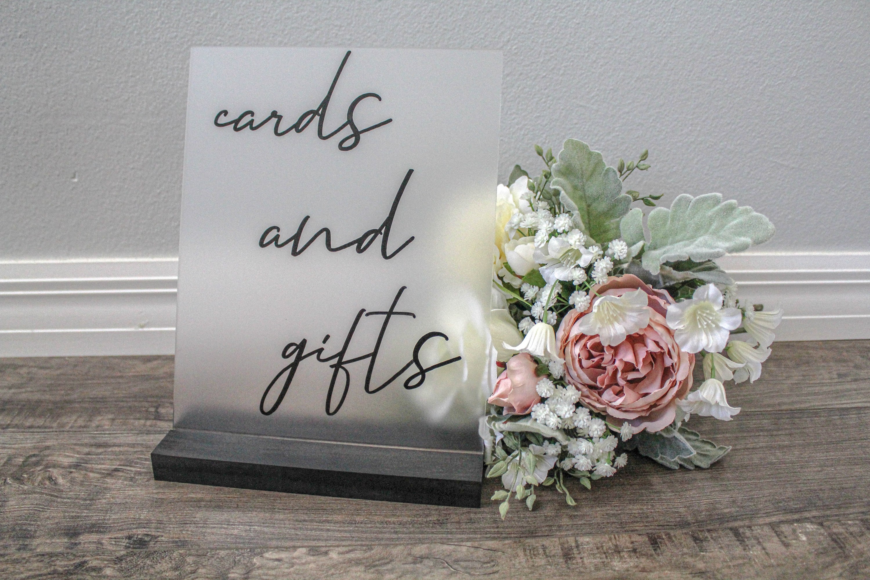 Wedding Cards Sign Wedding Gift Table Sign Acrylic Wedding - Etsy