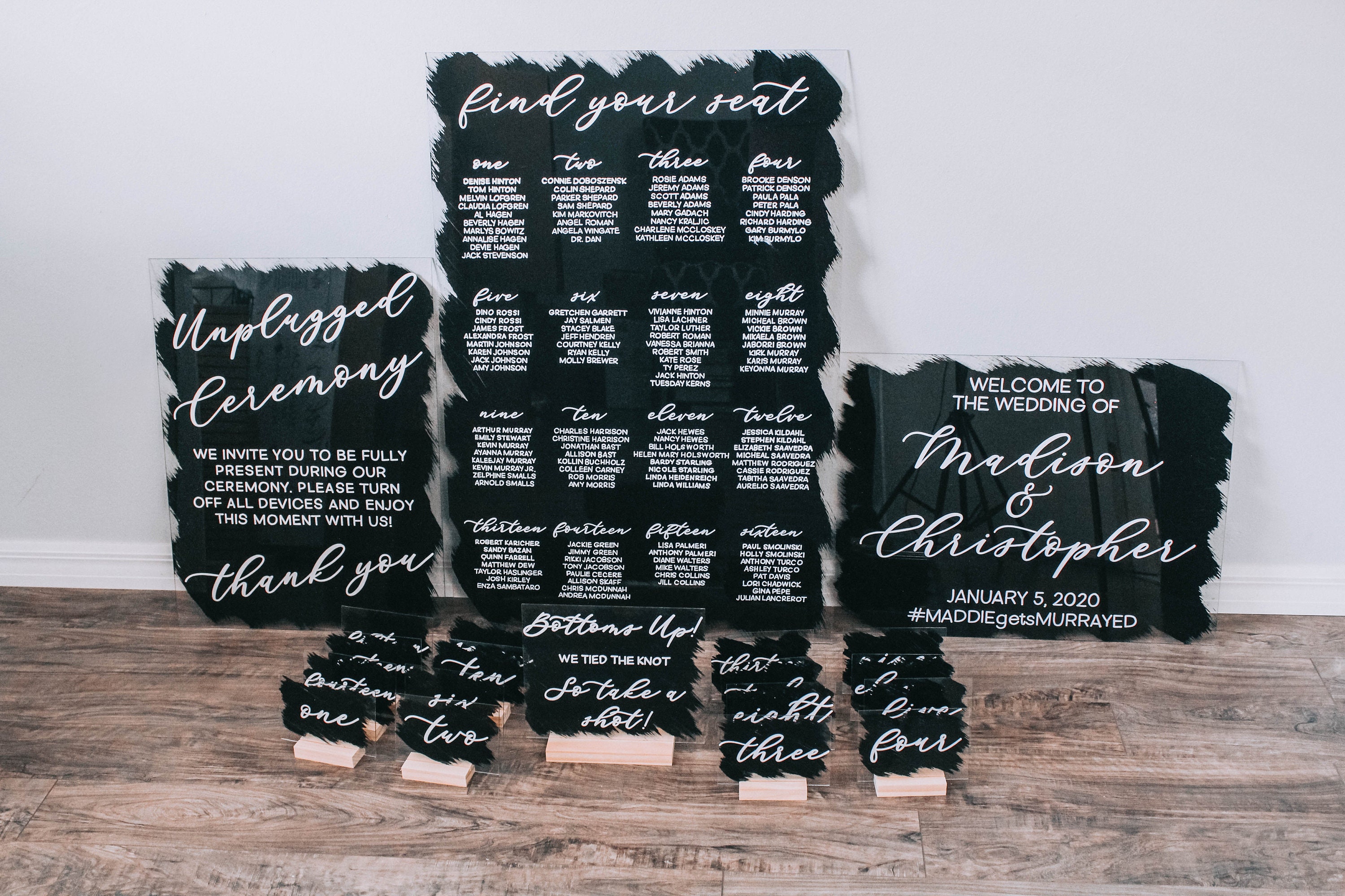 Acrylic Wedding Sign Package Wedding Sign Bundle Modern - Etsy