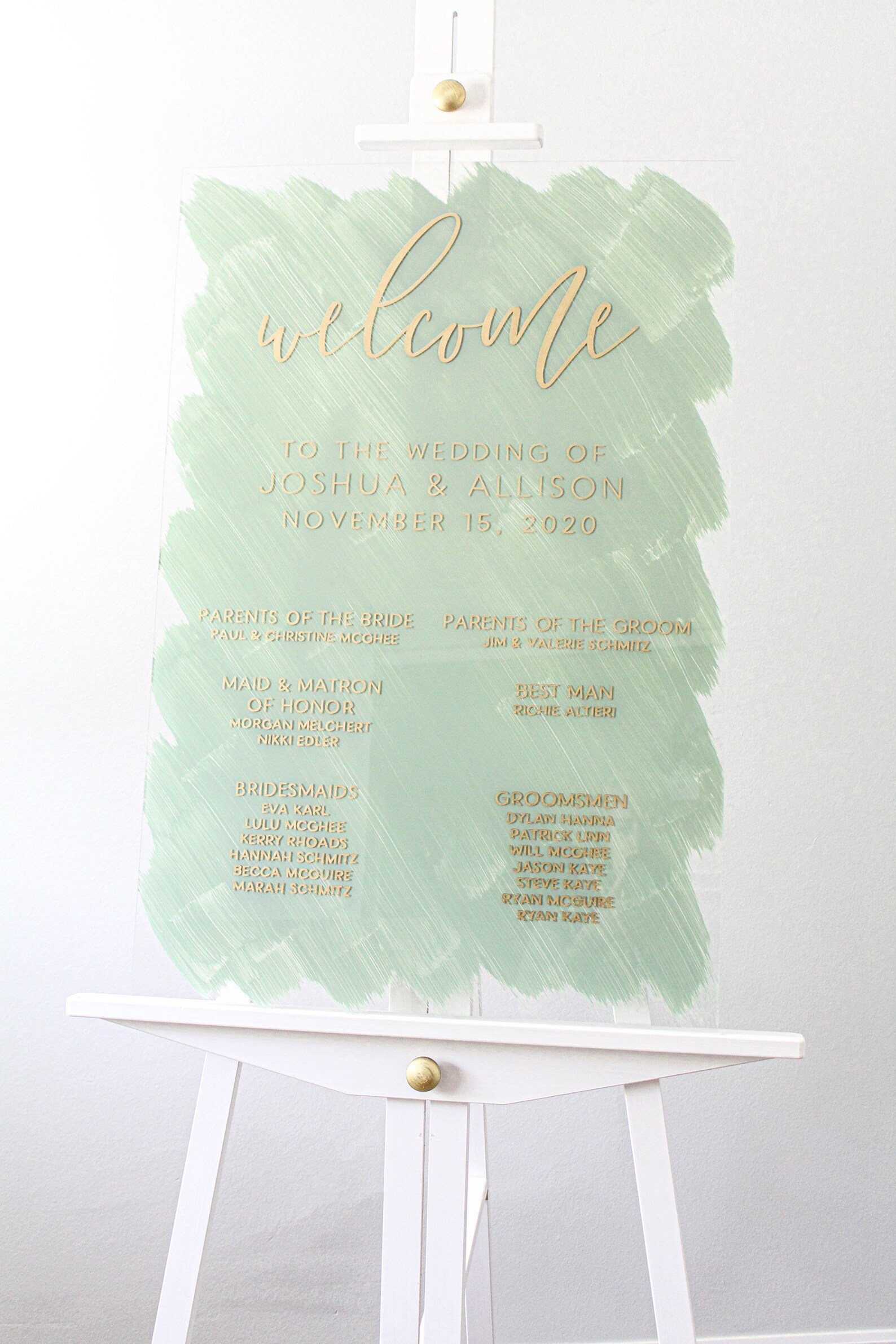 Wedding Program Acrylic Wedding Sign Wedding Welcome Sign - Etsy