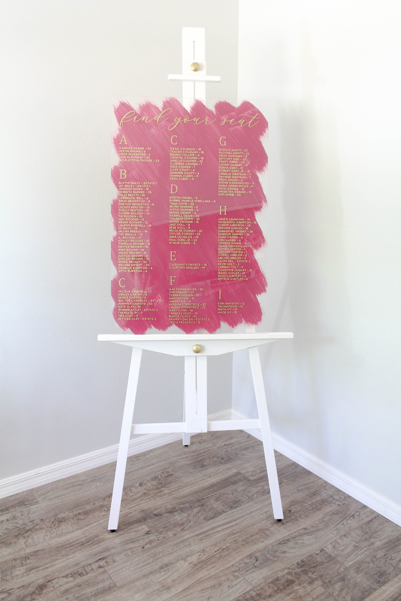 Wedding Table Plan Hand Lettered Wedding Sign Seating Chart | Etsy