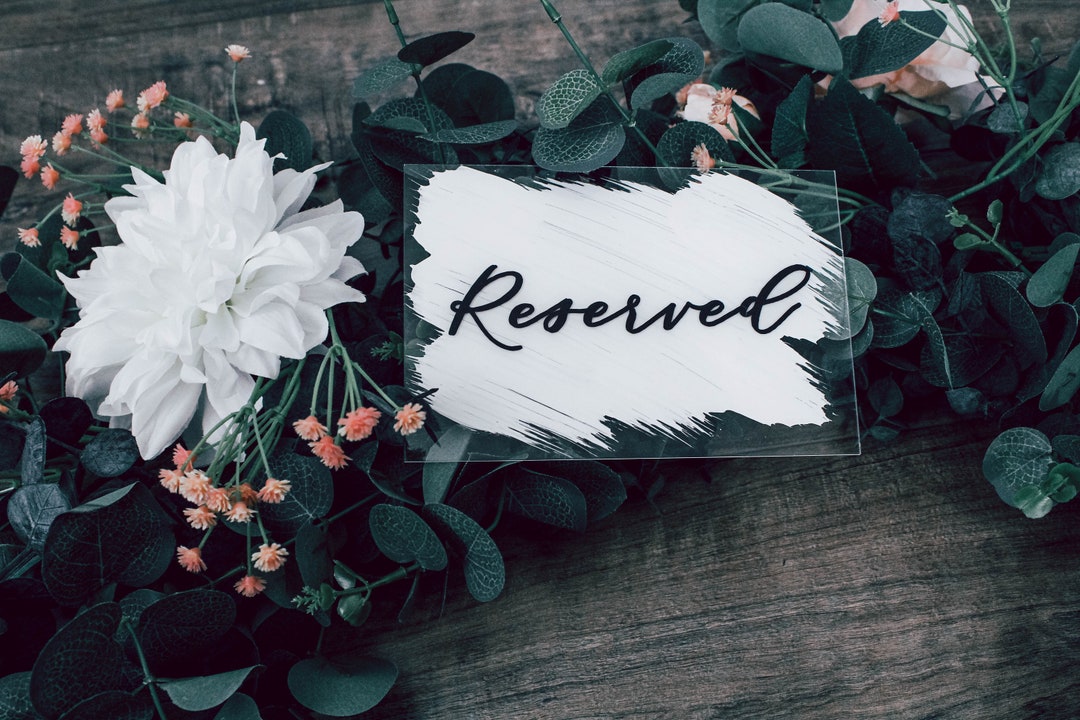 Señal de asiento reservado, signo de boda reservado, signo de boda de ...