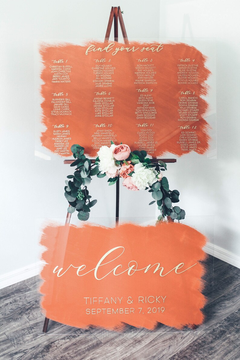 Wedding Sign Bundle Matching Wedding Sign Set Acrylic | Etsy