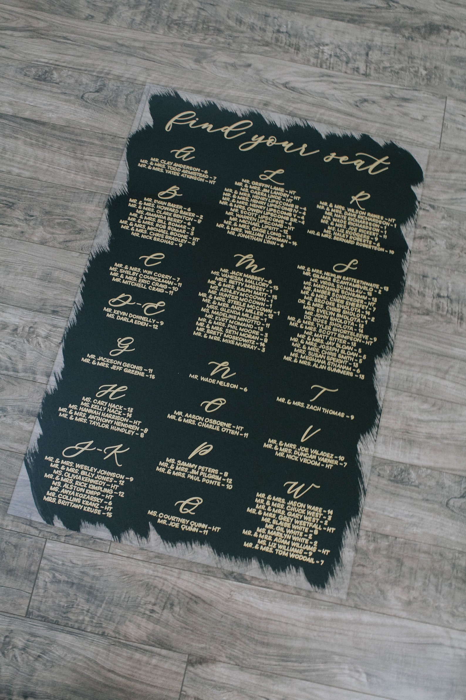 Seating Chart Sign Seating Plan Acrylic Seating Chart | Etsy