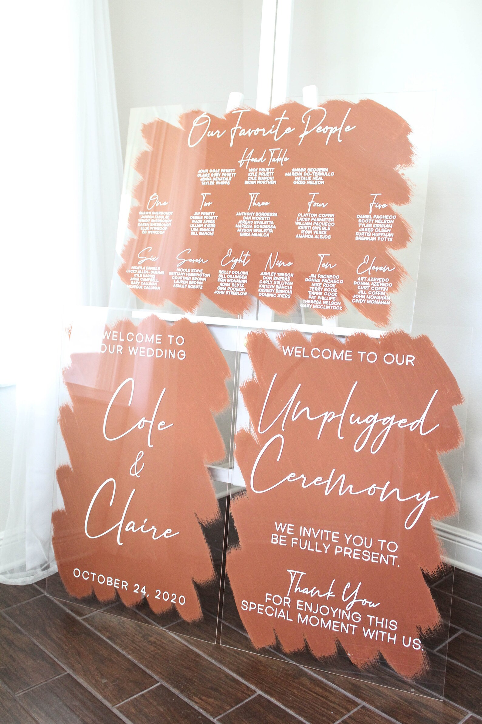 Wedding Sign Bundle Acrylic Wedding Sign Personalized | Etsy